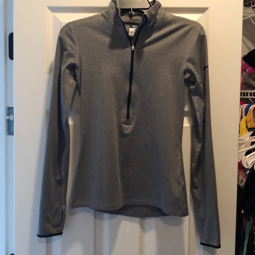 Grey Nike Pro Half Zip - Gem
